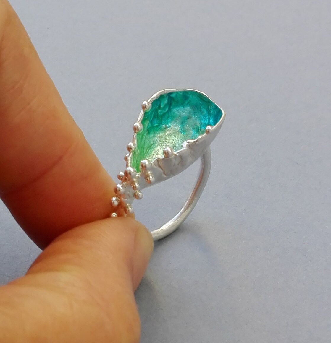 Silver & Enamel Ring Sterling Silver Jewelry | Etsy