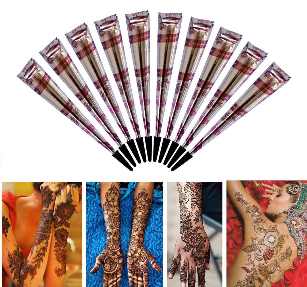 Golecha Small Henna Cones Red/maroon for Mehndi/mehandi Tattoo - Etsy