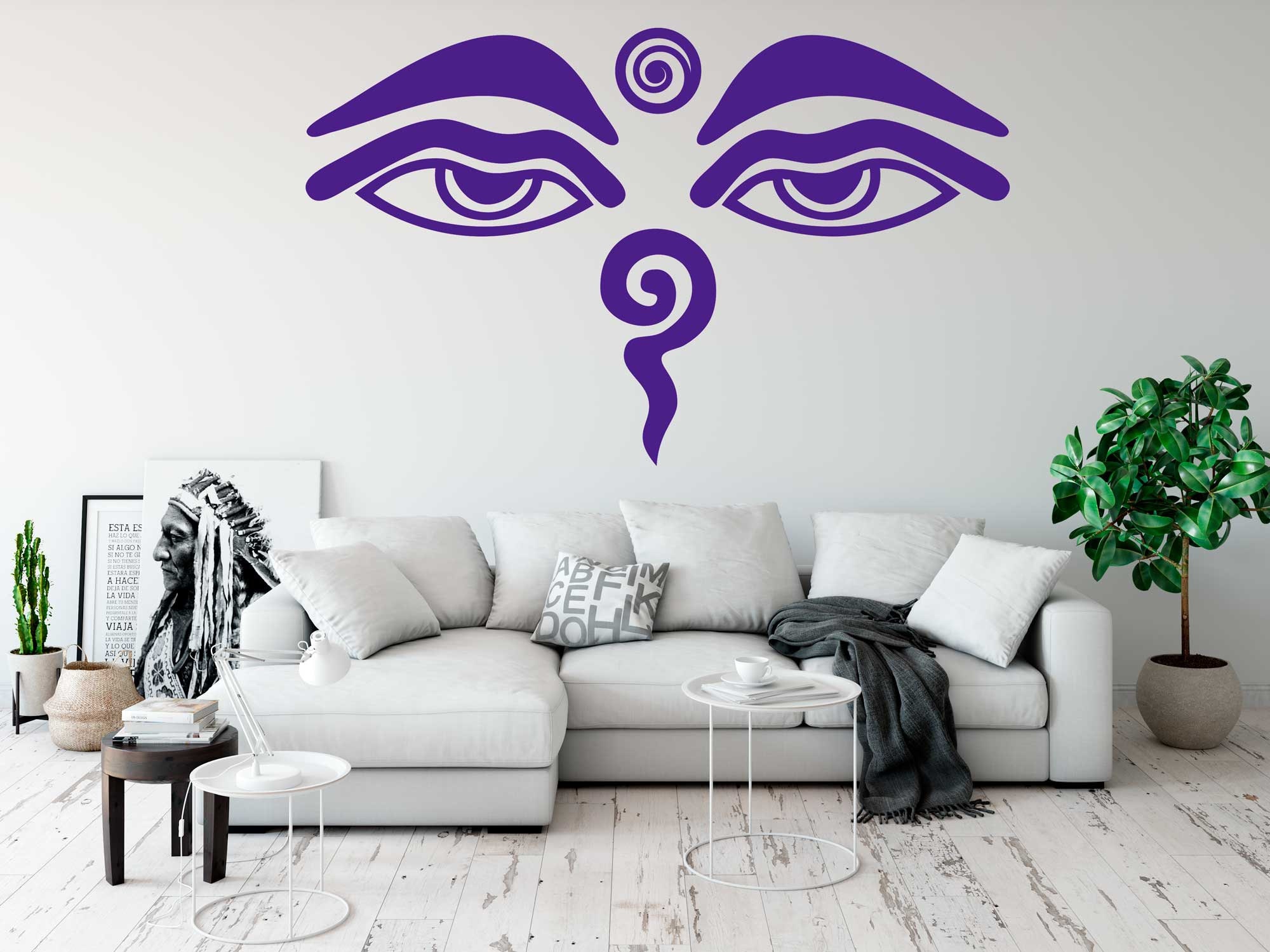 Wall Sticker Buddha Eyes Symbol Wall Decal - Etsy