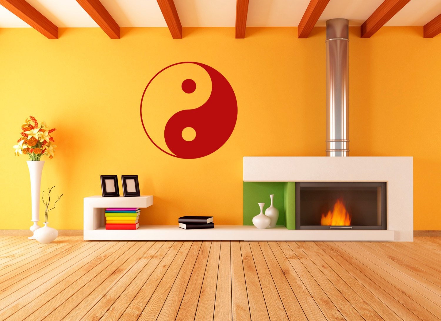 Wall Sticker Yin & Yang - Wall Decal - Etsy
