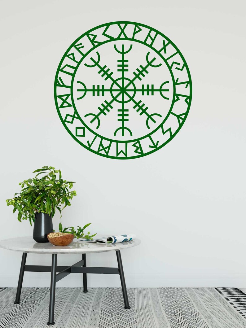 Wall Sticker Helm of Awe - Wall Decal - Norse Protection Symbol ...