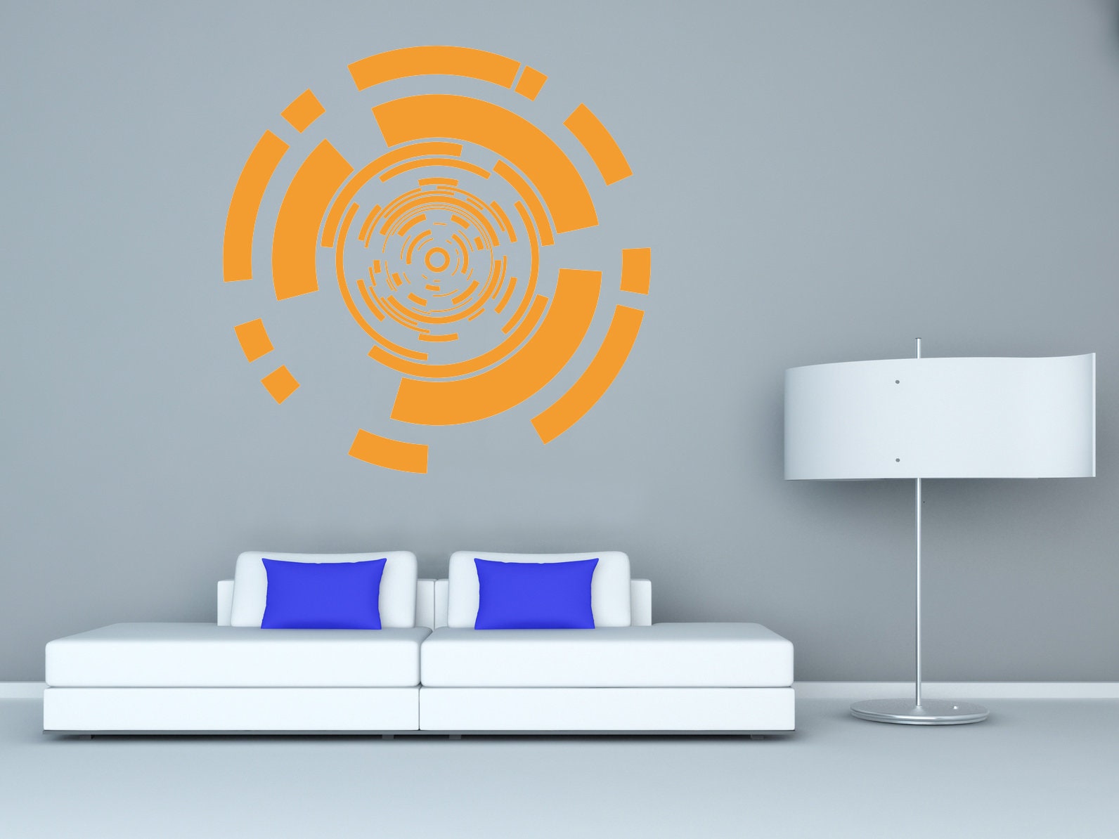 Wall Sticker Circle Abstract Wall Decal - Etsy