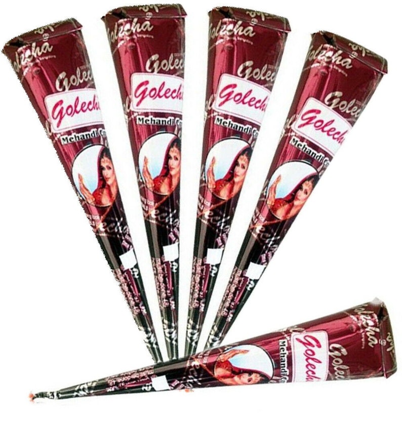 100% Natural Golecha Henna Tattoo Paste Arabic Cones Red - Etsy