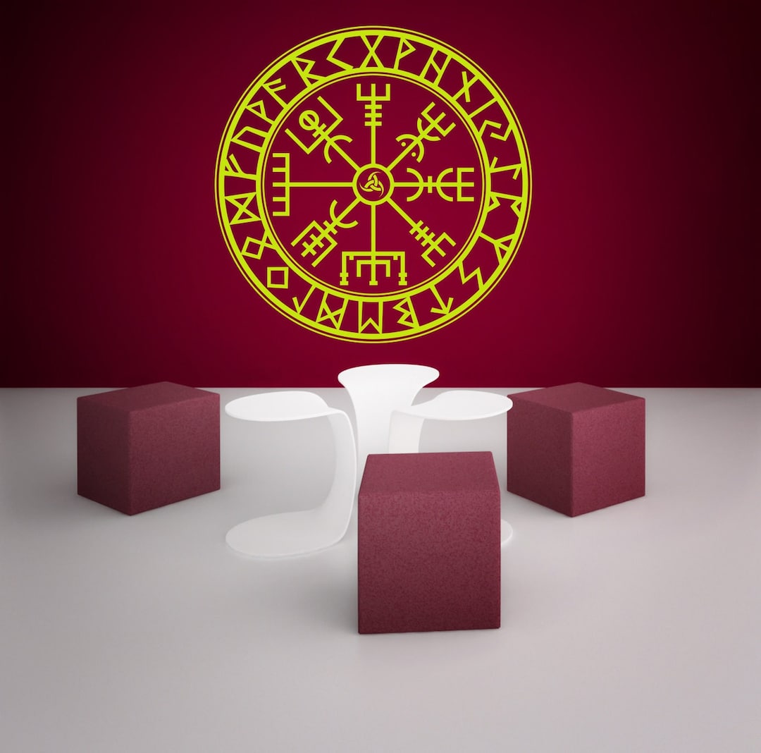 Wall Sticker Vegvisir Wall Decal Norse Protection Symbol - Etsy