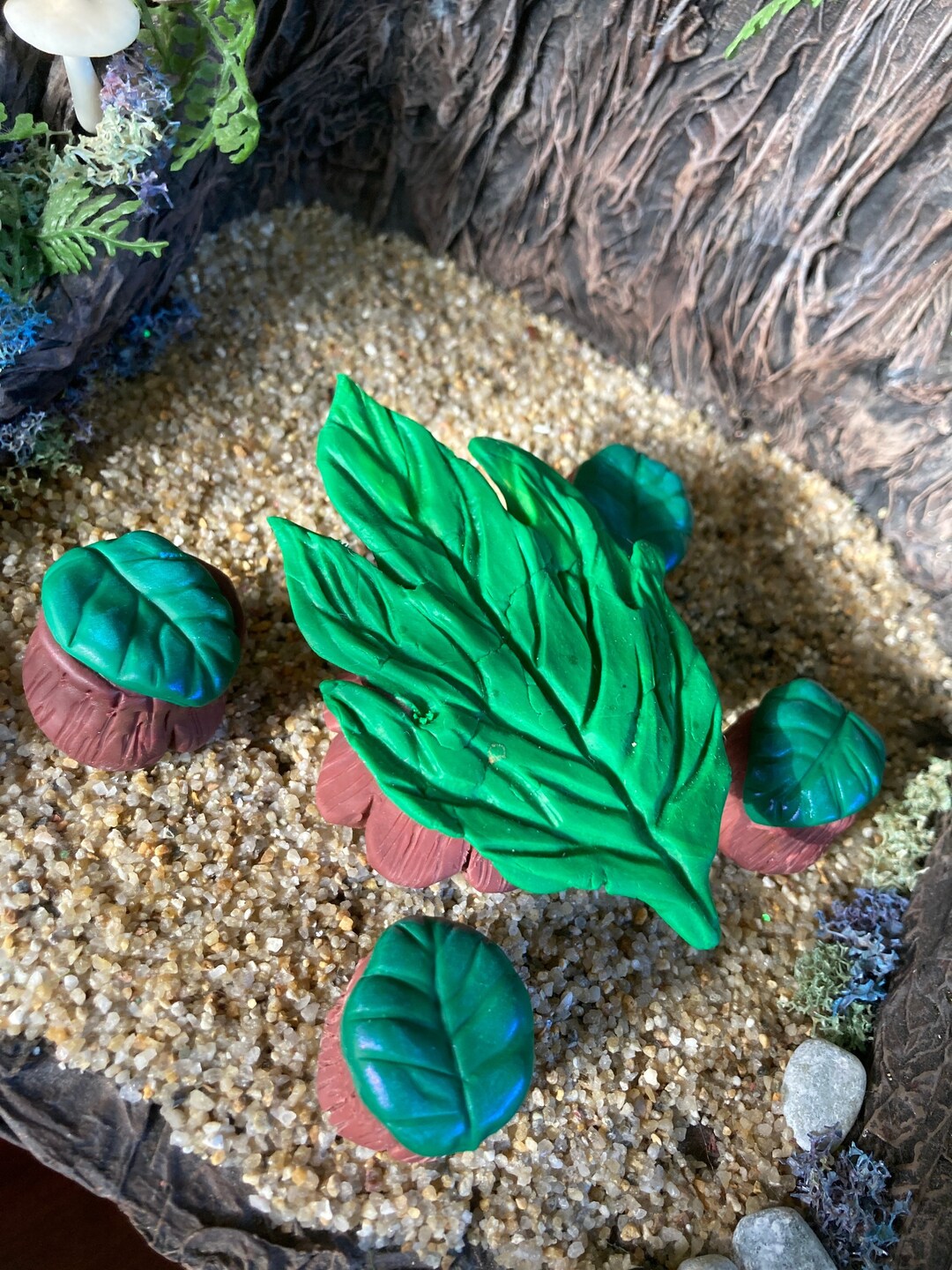 Hand Made Leafy Table X4 Chair Settings|fairy Table and Chairs|fairy ...