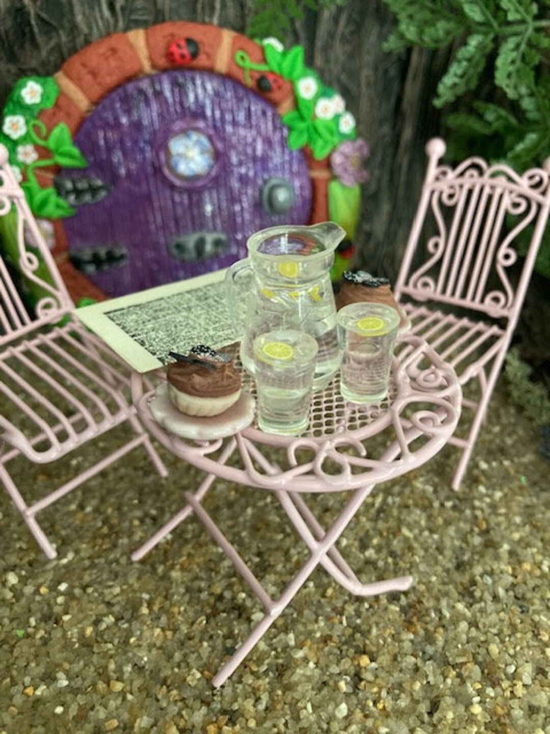1/12 Scale Drinks and Food, Miniature Morning Tea Set, Dollhouse ...
