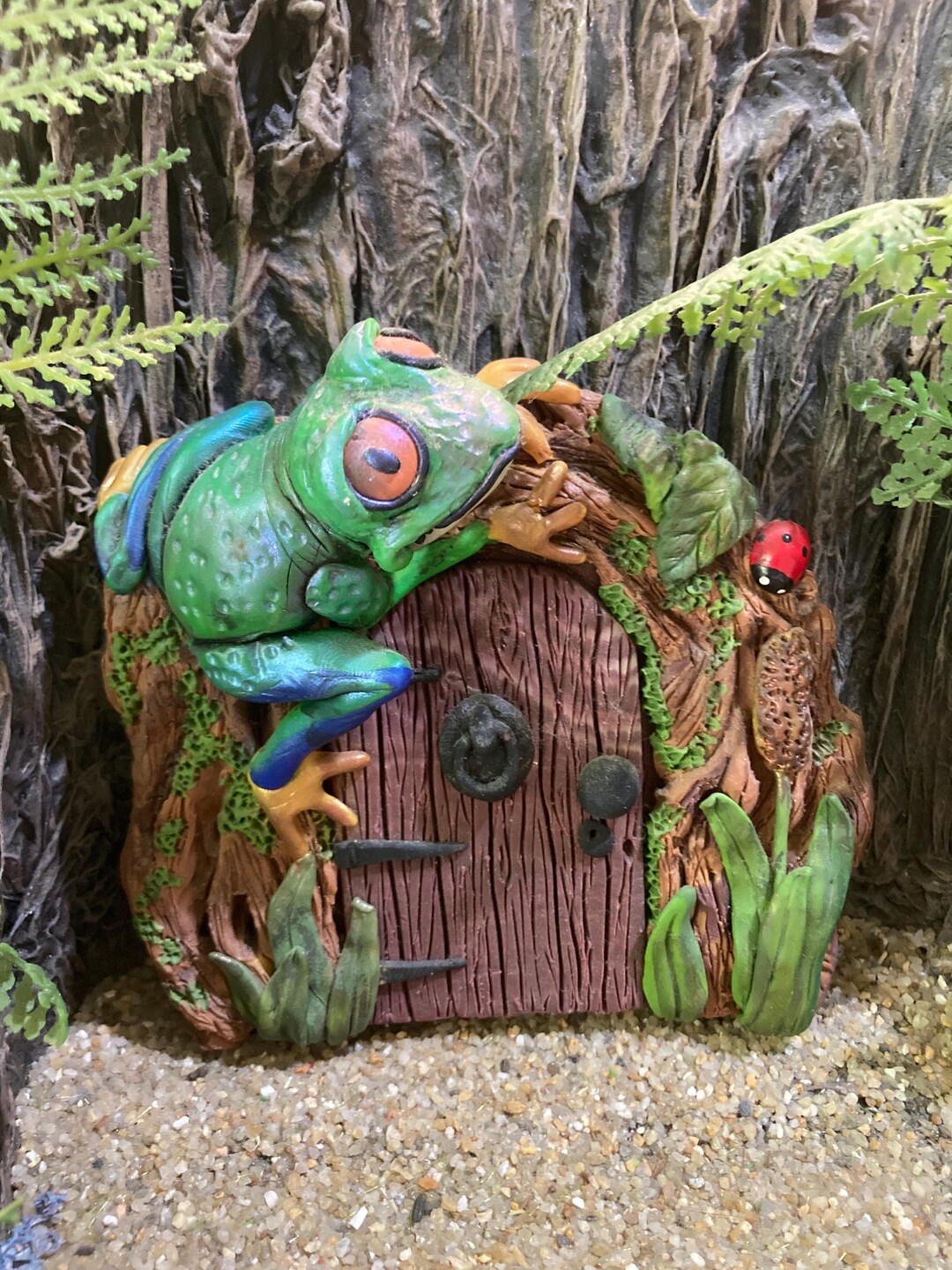 Fairy Frog Door, Fairy Door, Gnome Door, Fairy, Gnome, Polymer Clay ...