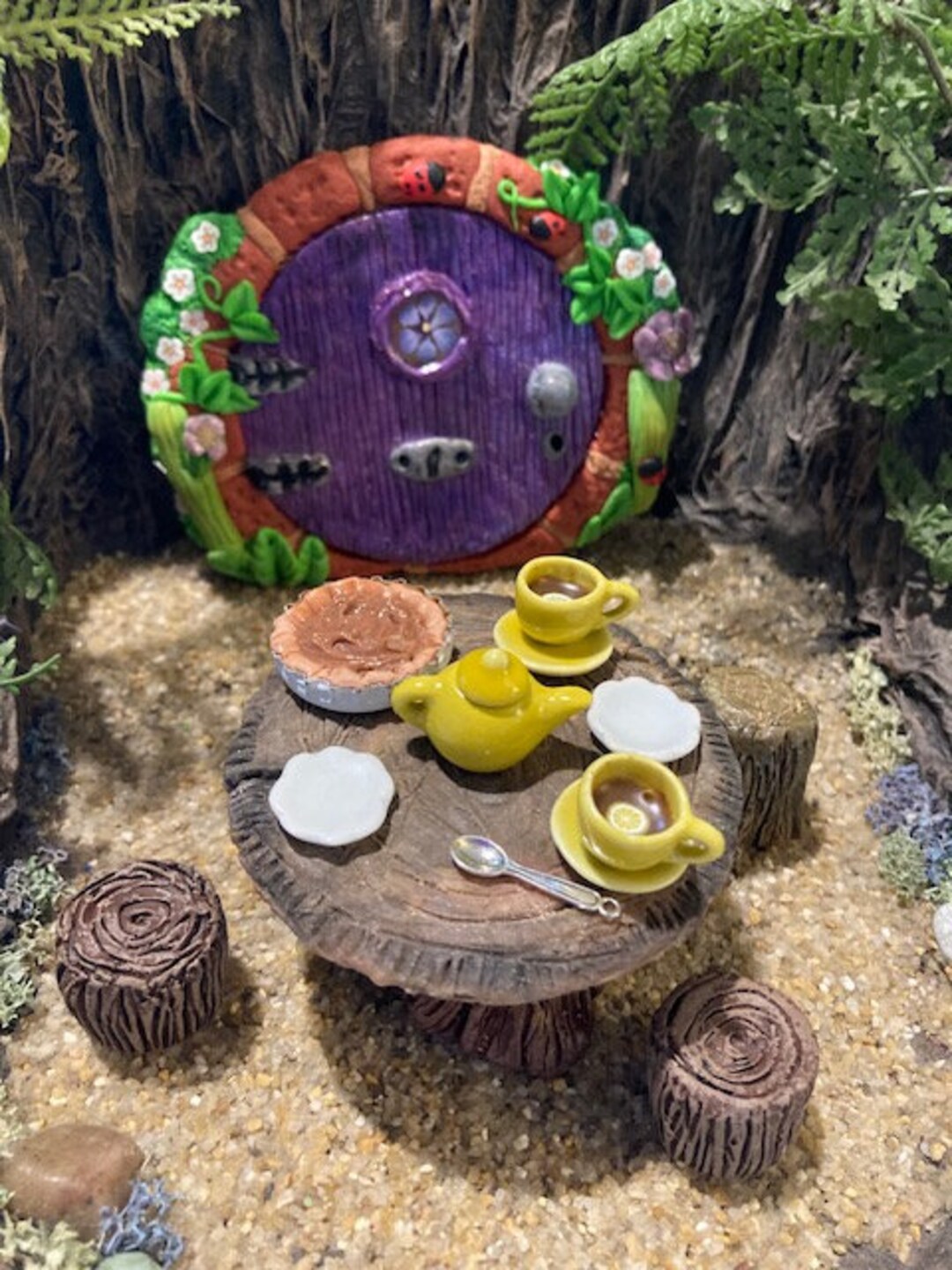1/12 Scale Drinks and Food, Miniature Morning Tea Set, Dollhouse ...