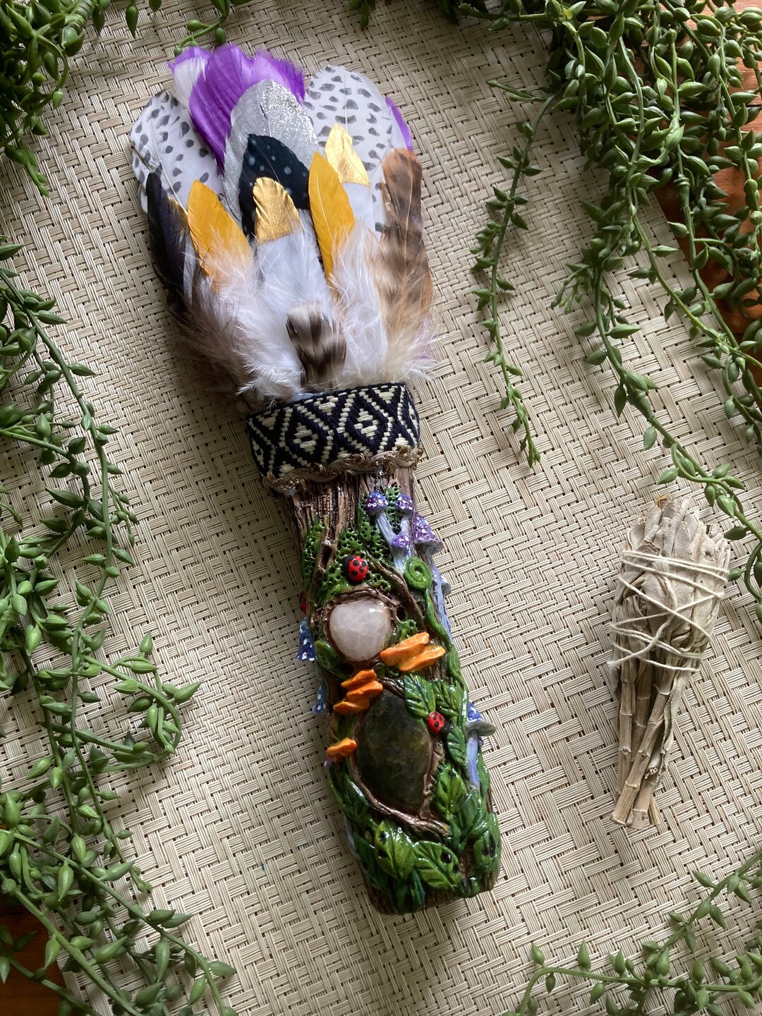Smudge Fan, Incense, Smudge Wand, Crystal Wand, Alter Tool, Crystals ...