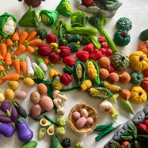Fairy Garden, Miniature Veggies, Mini Veggies, Mini Food, Polymer Clay ...