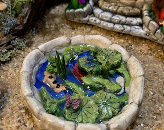 Miniature Koi Point, Mini Fish Pond, Koi, Garden, Koi Pond, Doll House ...
