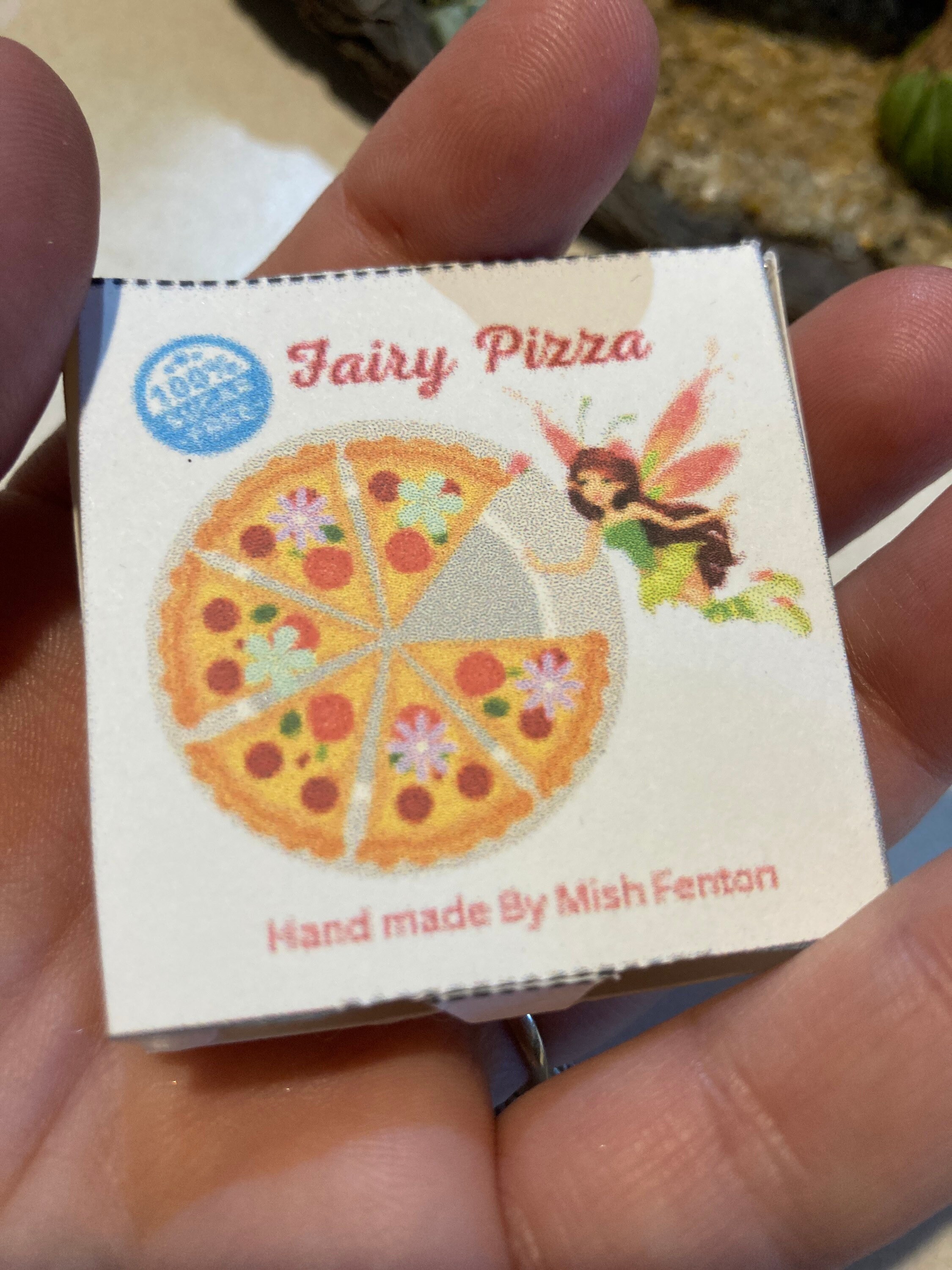 Fairy Fast Food, Fairy Food, Fairy Pizza, Miniature Doll Pizza, Pizza ...