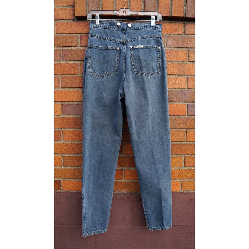 Vintage Sassoon 80s Mom Jeans, High Waist Tapered Leg, Denim, Suspender ...