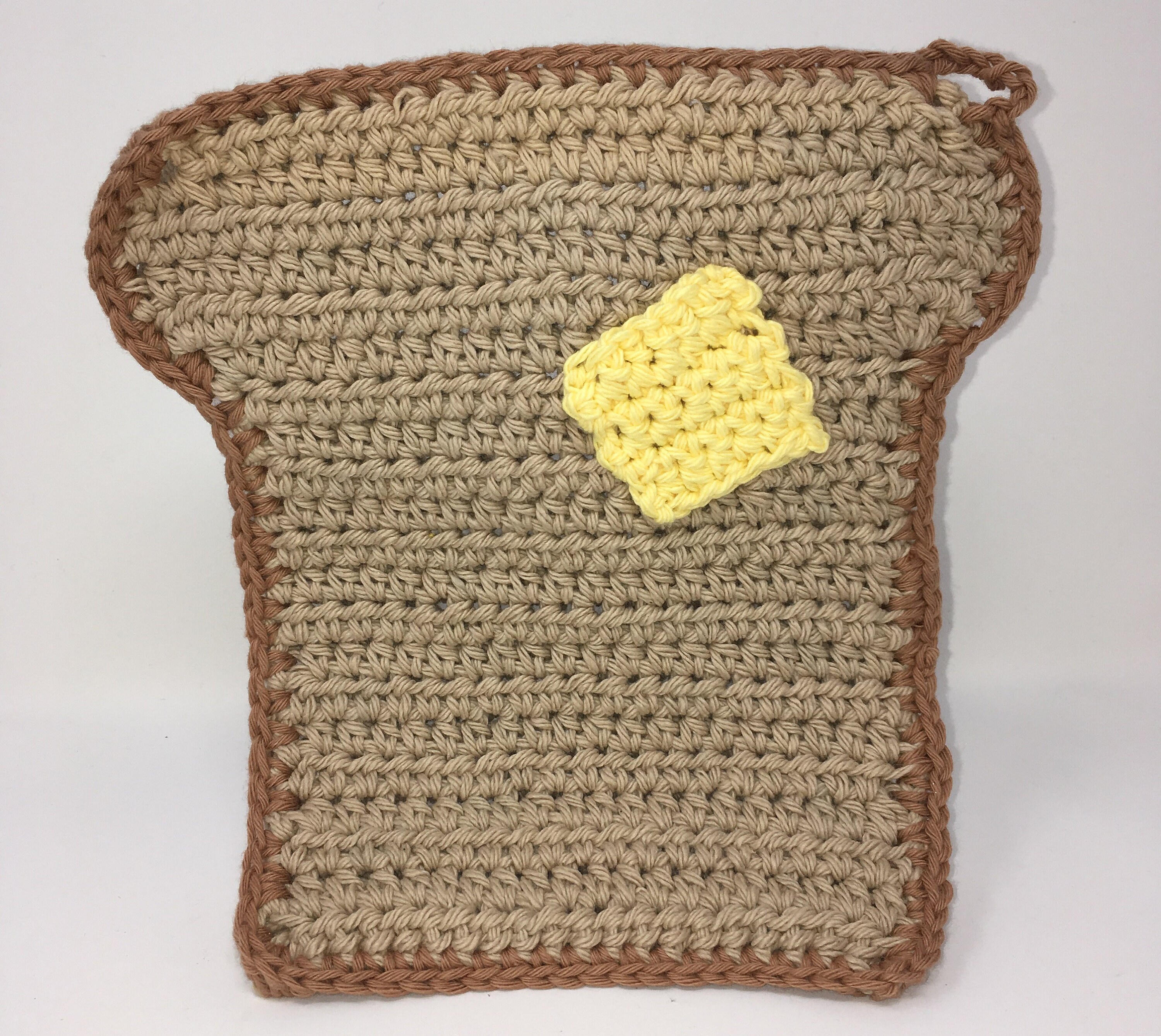 Handmade Crochet Toast and Egg Potholder Set, Kitschy Kitchen, 100% ...