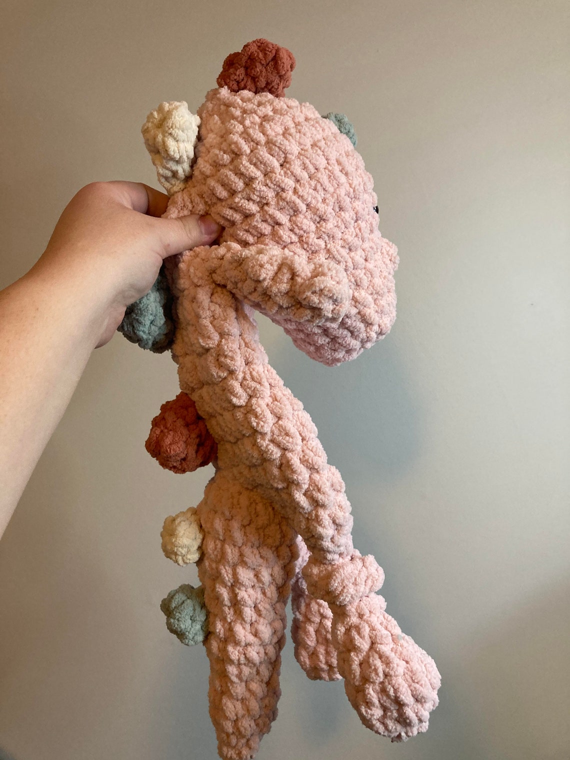 Handmade Crochet Plush Super Soft Snuggle Dinosaur Lovey - Etsy Canada