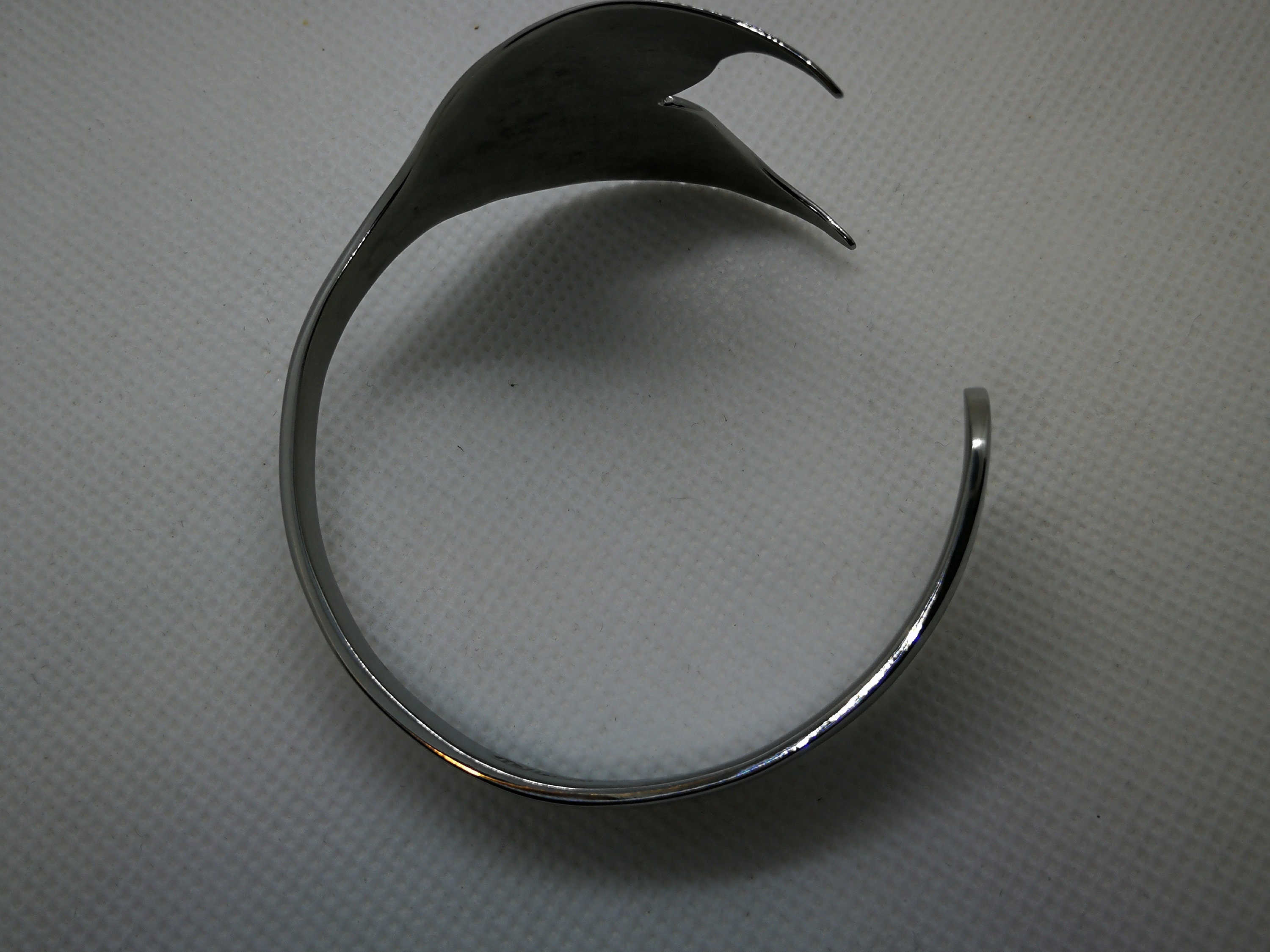 Hammered silver Spoon bracelet Dolphin tail Mermaid tail | Etsy