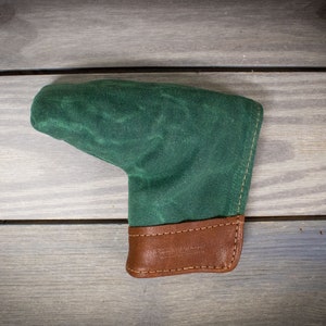 Waxed Cotton Duck and Leather Putter Cover, Handcrafted, Golf ...