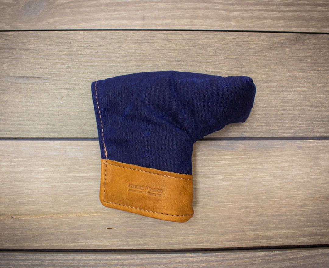 Waxed Cotton Duck and Leather Putter Cover, Handcrafted, Golf ...