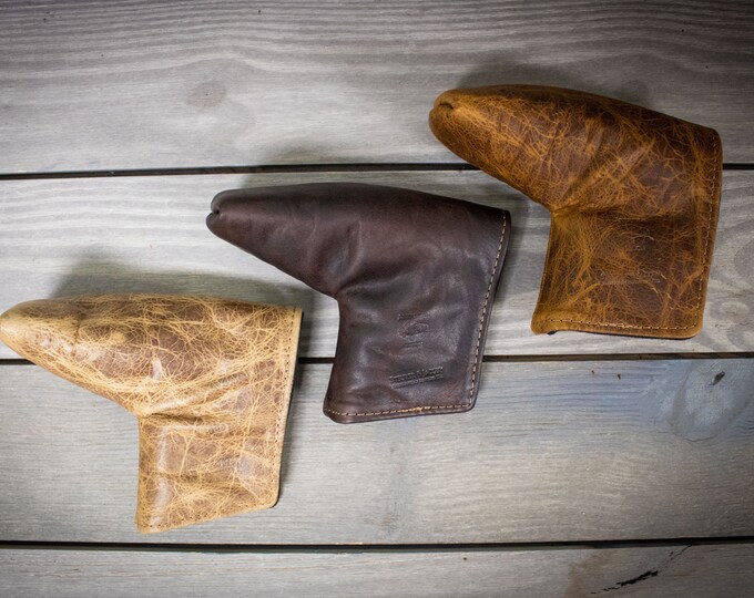 Bison Leather Putter Cover, Handcrafted, Gifts for Golfers, Putter Head ...
