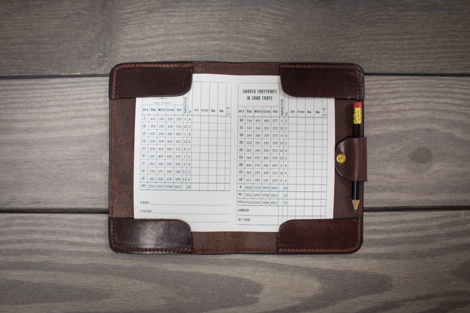 Leather Golf Scorecard Holder Handstitched Golf Gifts - Etsy