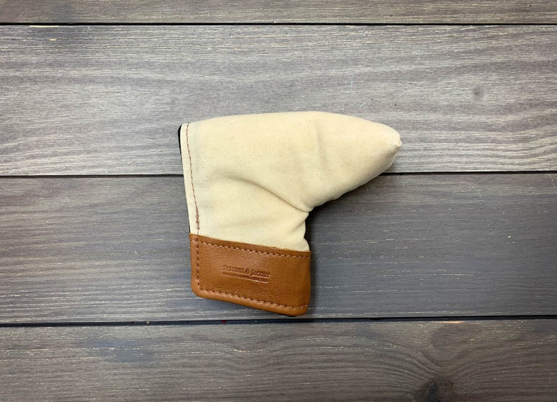 Waxed Cotton Duck and Leather Putter Cover Handcrafted Golf - Etsy