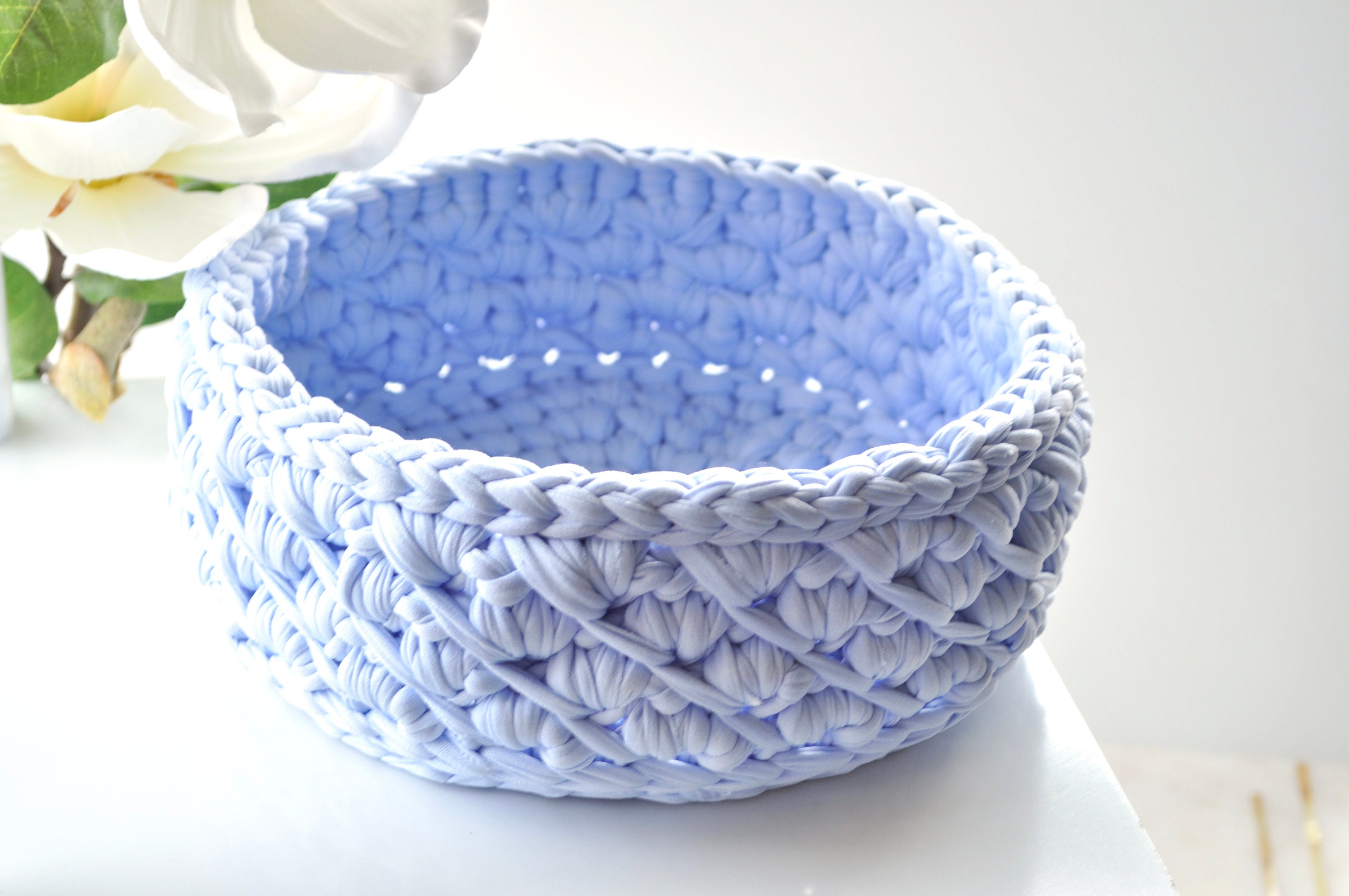 Toy box Toy basket Blue basket Light blue basket | Etsy