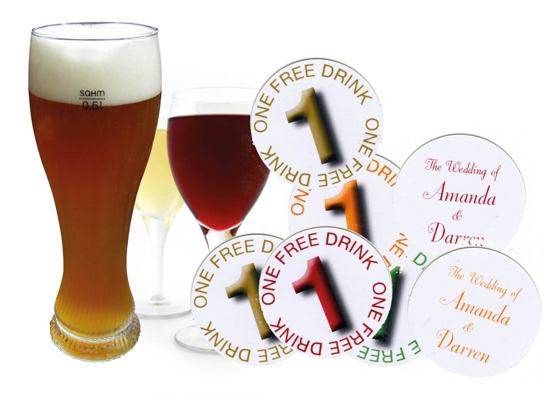 Personalised Drinks Tokens Pack of 100 Use at Parties to - Etsy