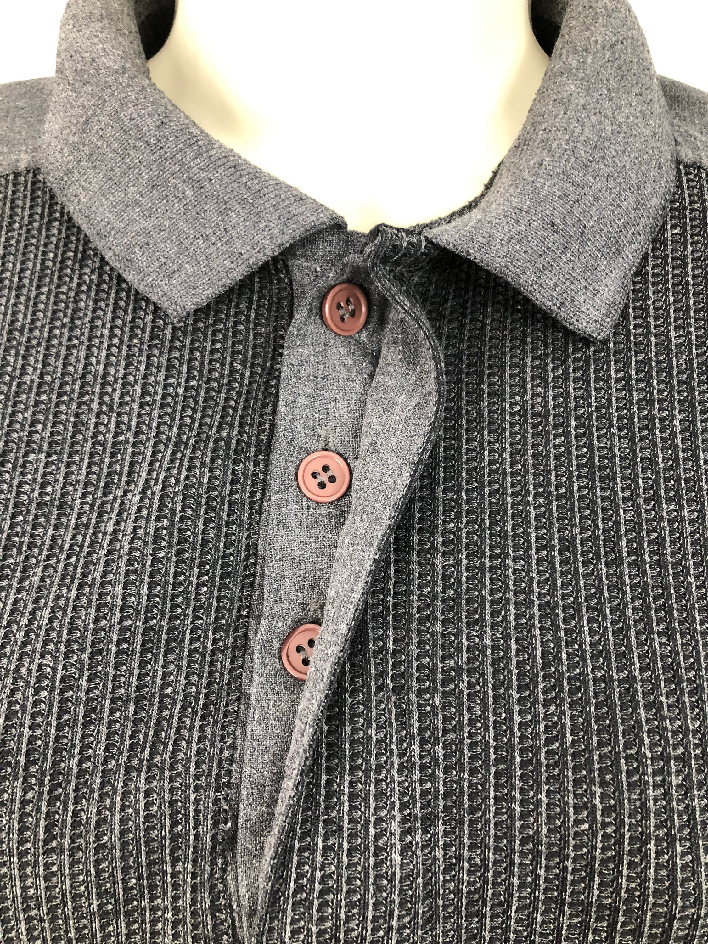 Vintage 80s Huckapoo Huck A Poo Grey Gray Pullover Reverse Weave Sz ...