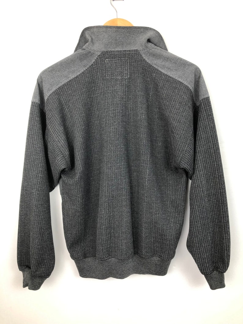 Vintage 80s Huckapoo Huck A Poo Grey Gray Pullover Reverse Weave Sz ...