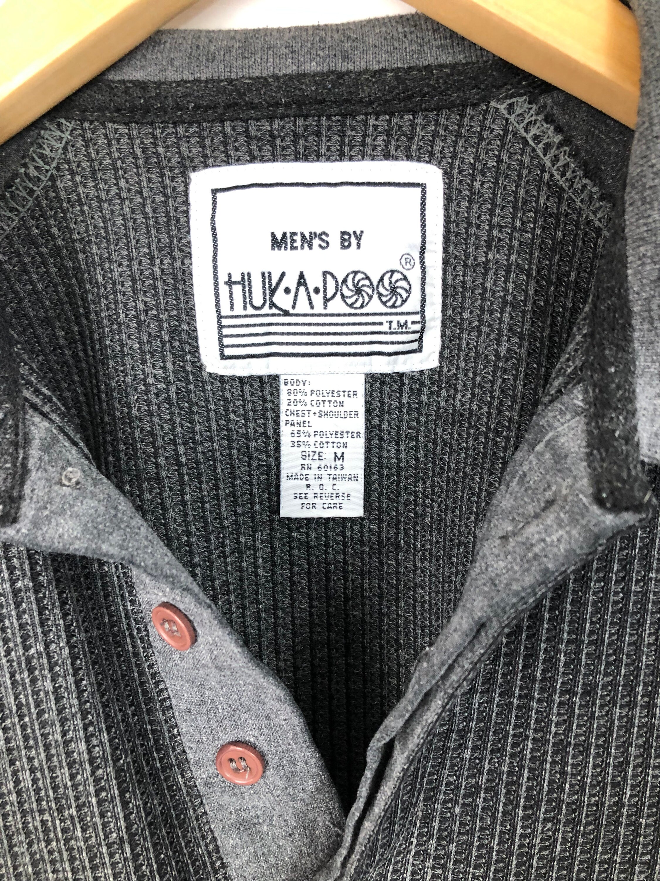 Vintage 80s Huckapoo Huck A Poo Grey Gray Pullover Reverse Weave Sz ...