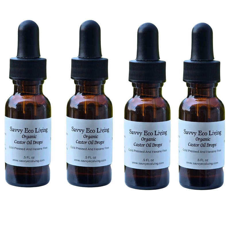 Organic Cold Pressed Castor Oil Drops : Hexane-free, 15ml Glass Bottle ...