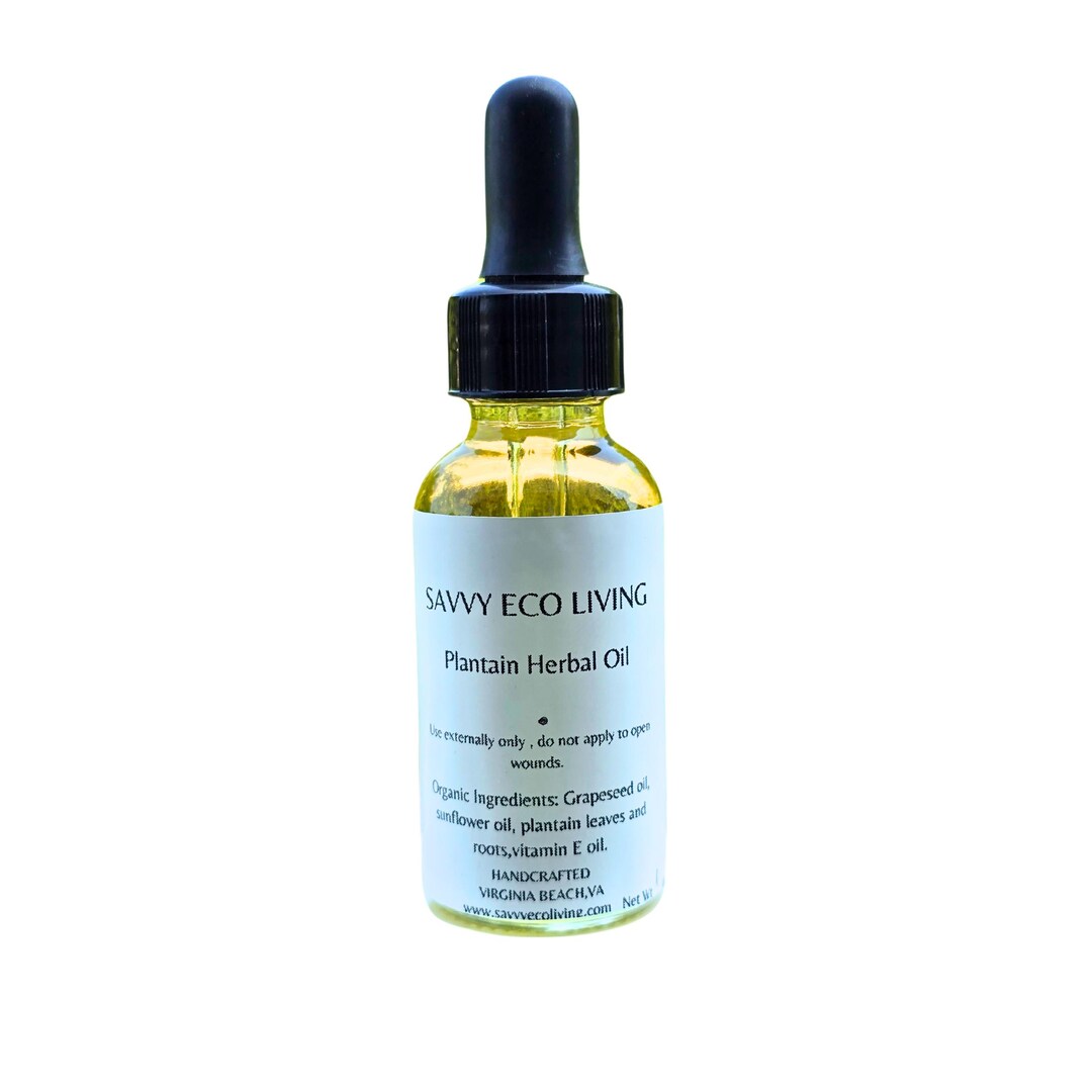 Organic Herbal Plantain Infused Oil 1oz - Etsy