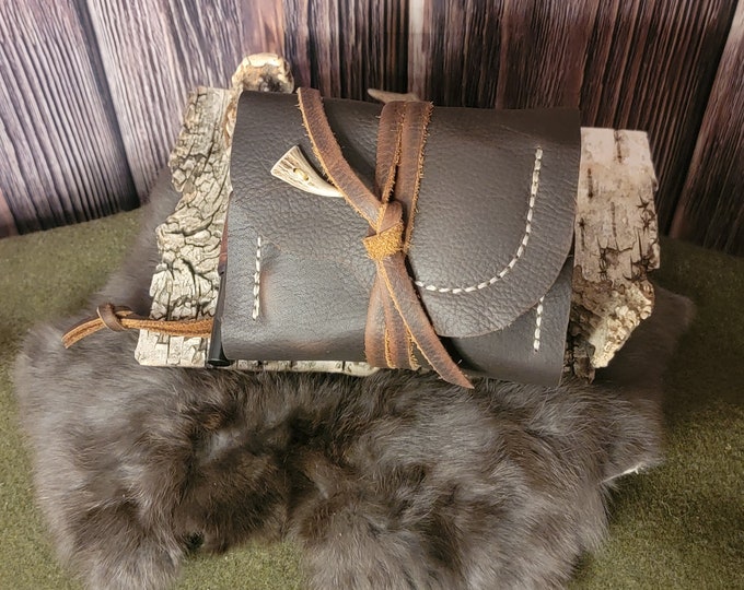 Handmade Kodiak Bushcraft Fire Kit With Leather Case - Primitive ...