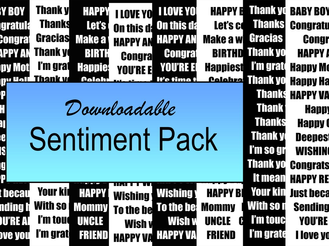 Sentiments for Cards - Digital Download - Etsy
