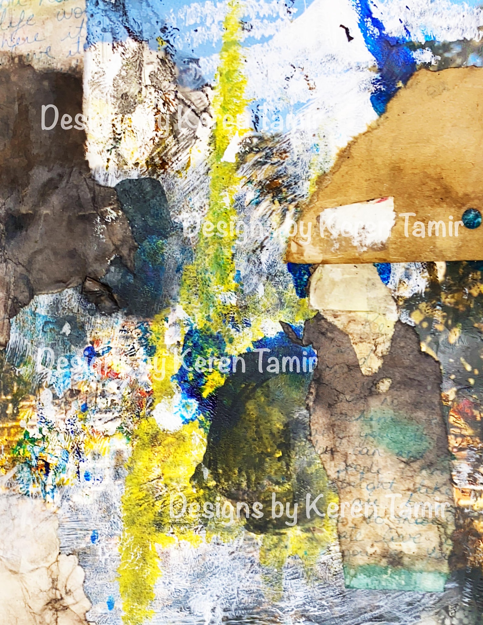 Mixed Media Collage Printable Papers #1 - Etsy