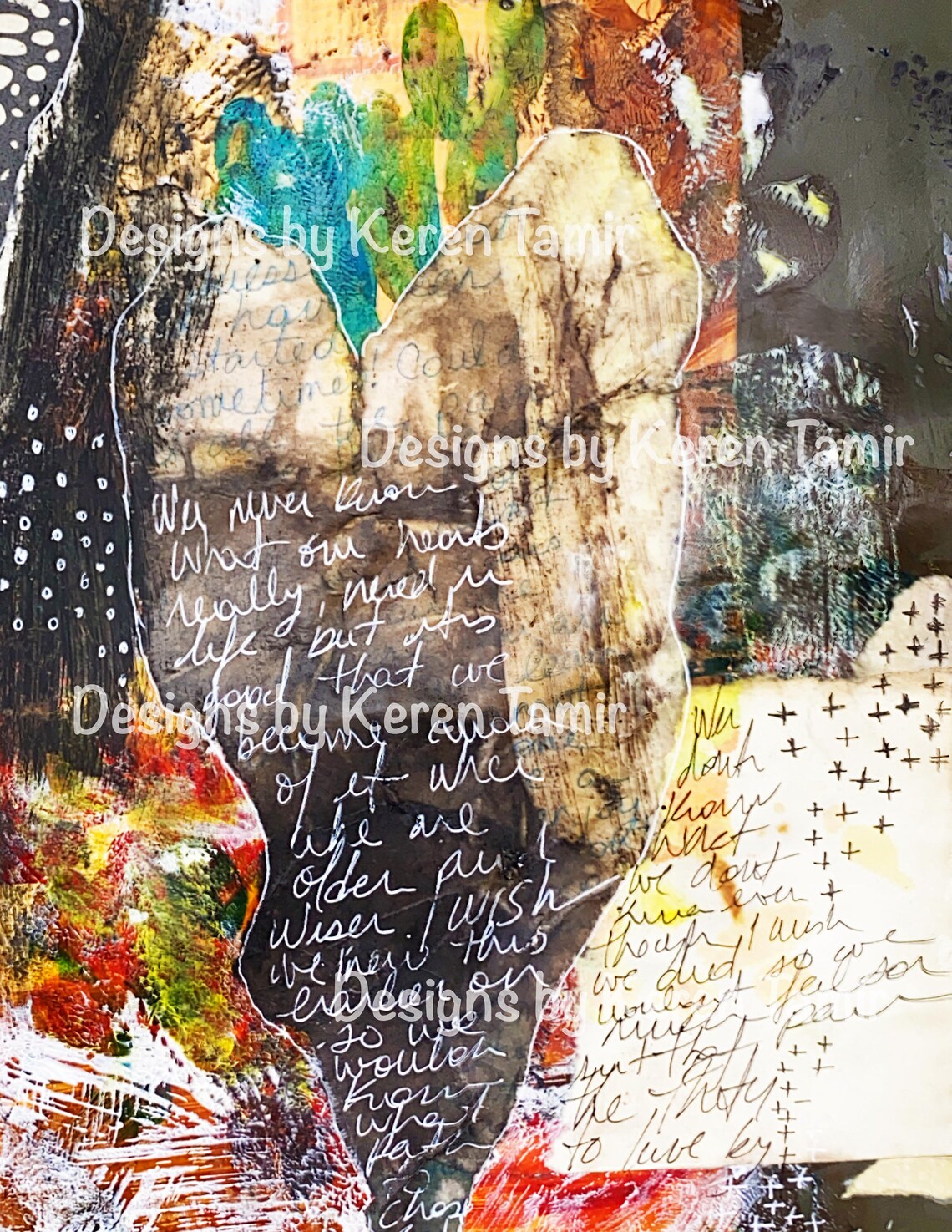 Mixed Media Collage Printable Papers #1 - Etsy