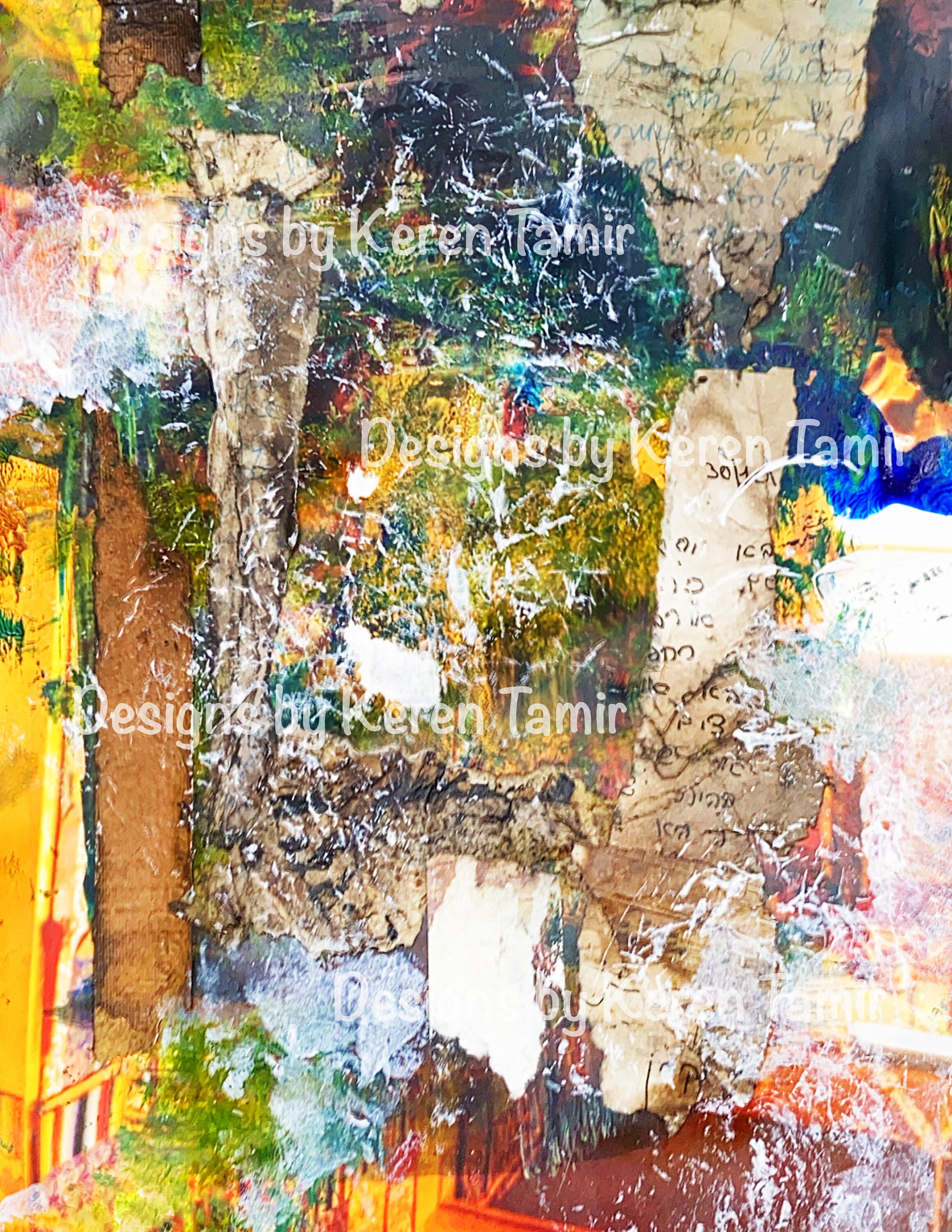 Mixed Media Collage Printable Papers #1 - Etsy