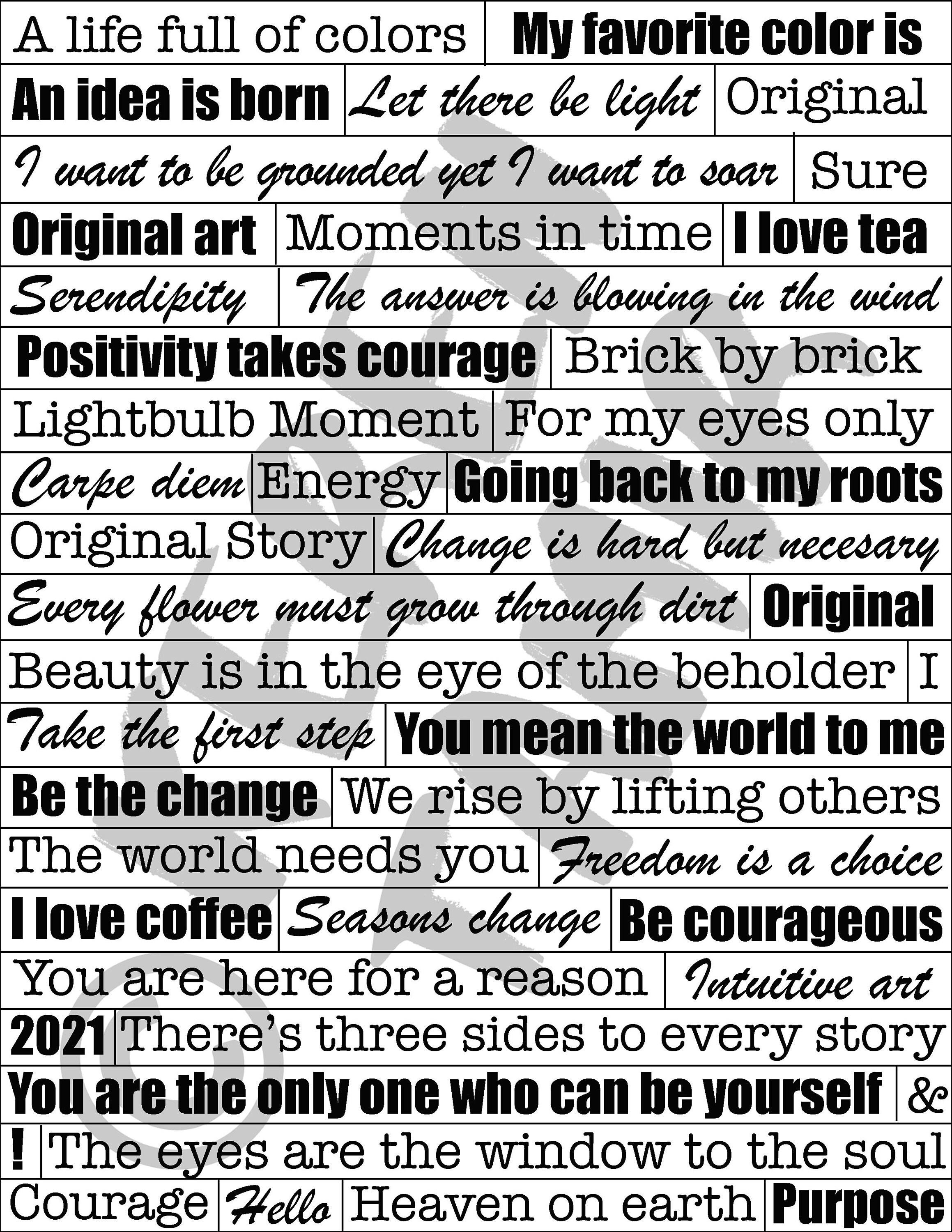Inspirational Quote Sheet Bundle #1-5 - Etsy Canada