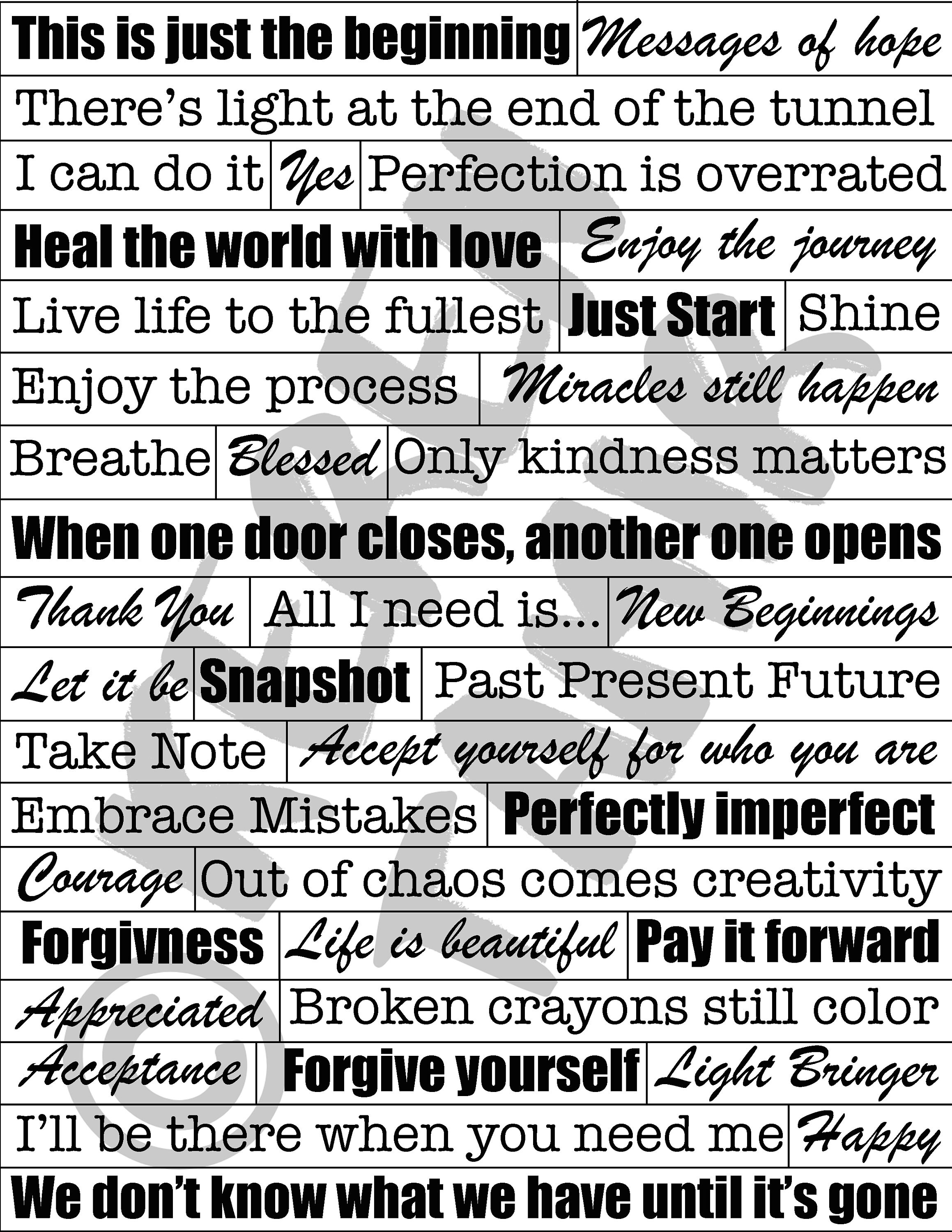 Inspirational Quote Sheet Bundle #1-5 - Etsy Canada