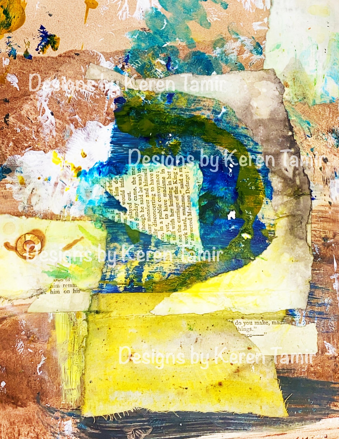 Mixed Media Collage Printable Papers #1 - Etsy