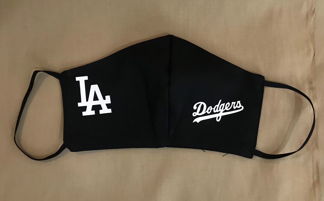 LA Dodgers Fabric Mask in Black - Etsy