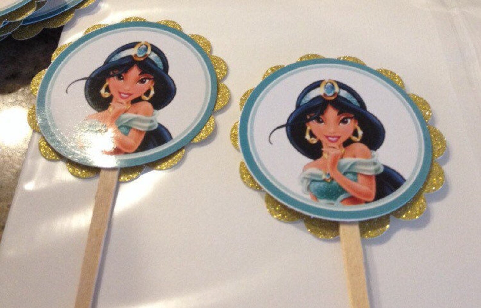 Glitter Princess Jasmine Cupcake Toppers - Etsy