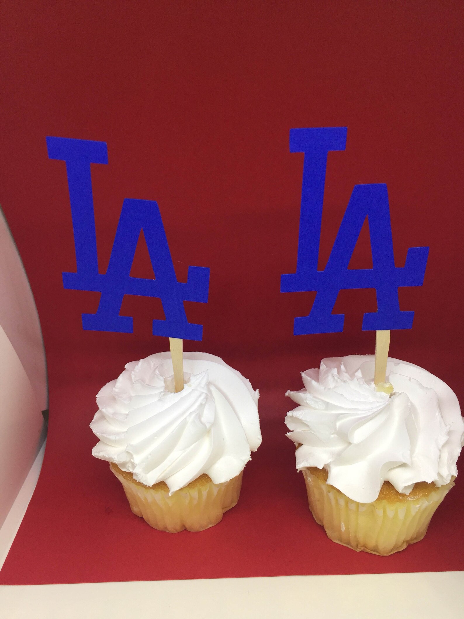 LA Dodgers Cupcake Toppers - Etsy