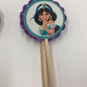 Glitter Princess Jasmine Cupcake Toppers - Etsy