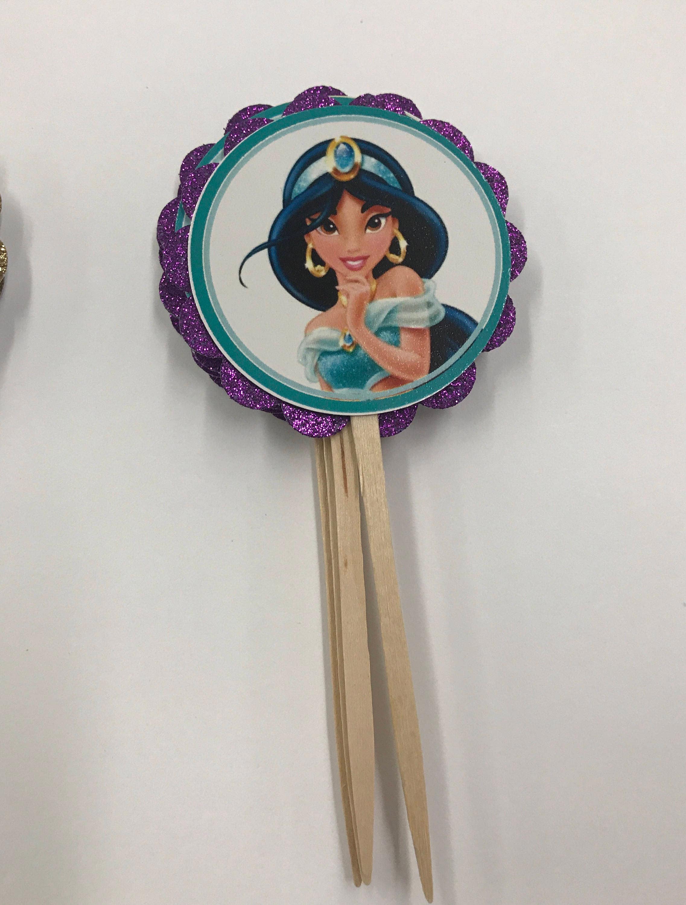 Glitter Princess Jasmine Cupcake Toppers - Etsy