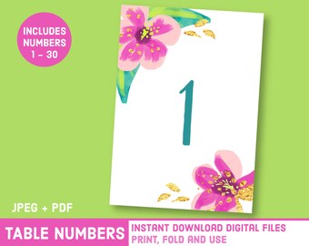 Printable Mexican Fiesta Wedding Table Numbers Cinco De Mayo | Etsy