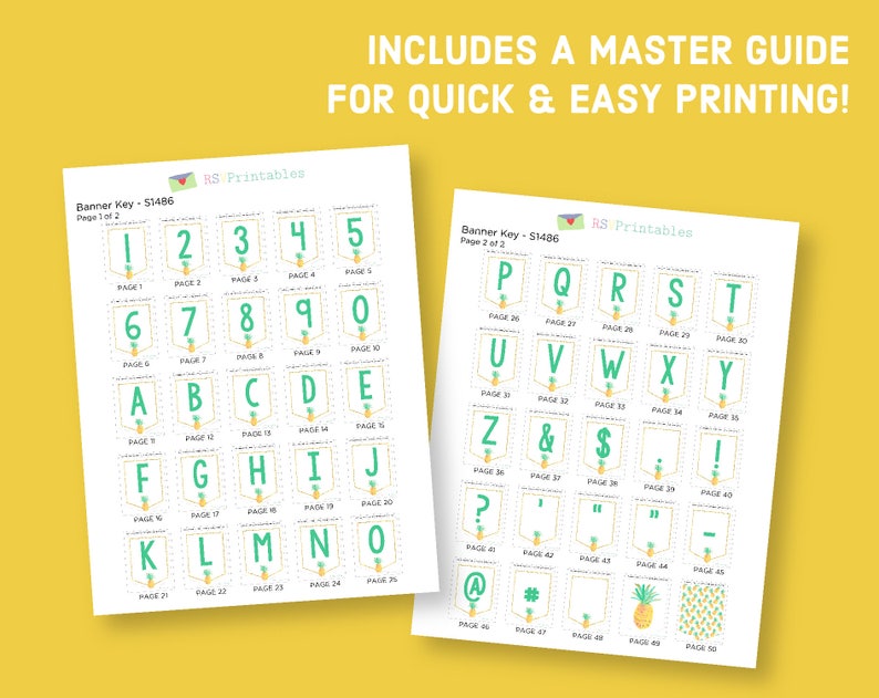 Instant Download Hawaiian Pineapple Luau Party Banner - DIY Hawaii ...