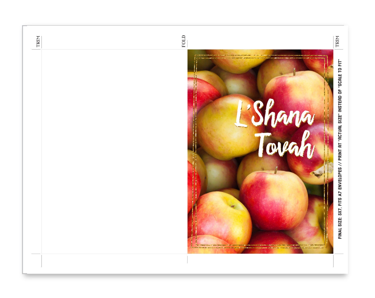 Printable Rosh Hashanah Card, Jewish New Year Greeting Card, High ...