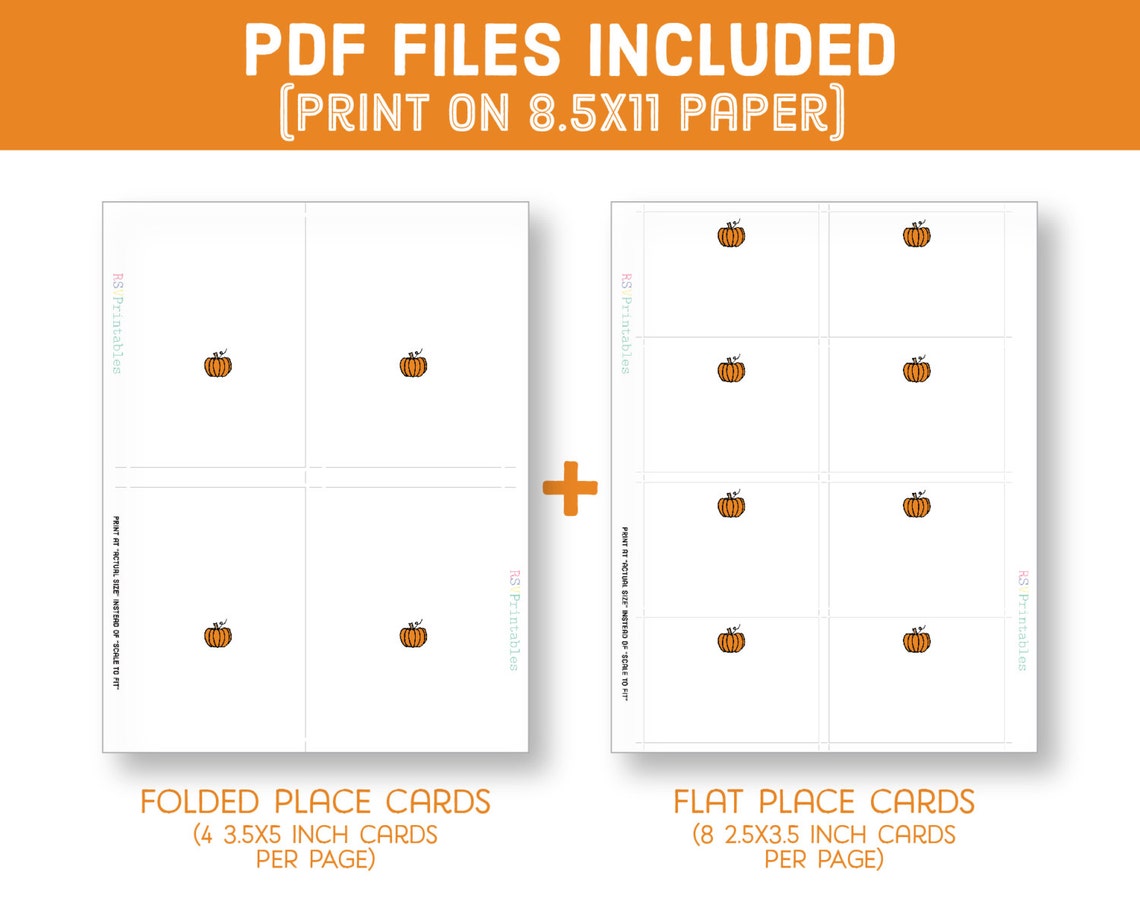 Customizable Printable Thanksgiving Place Cards Friendsgiving Place ...