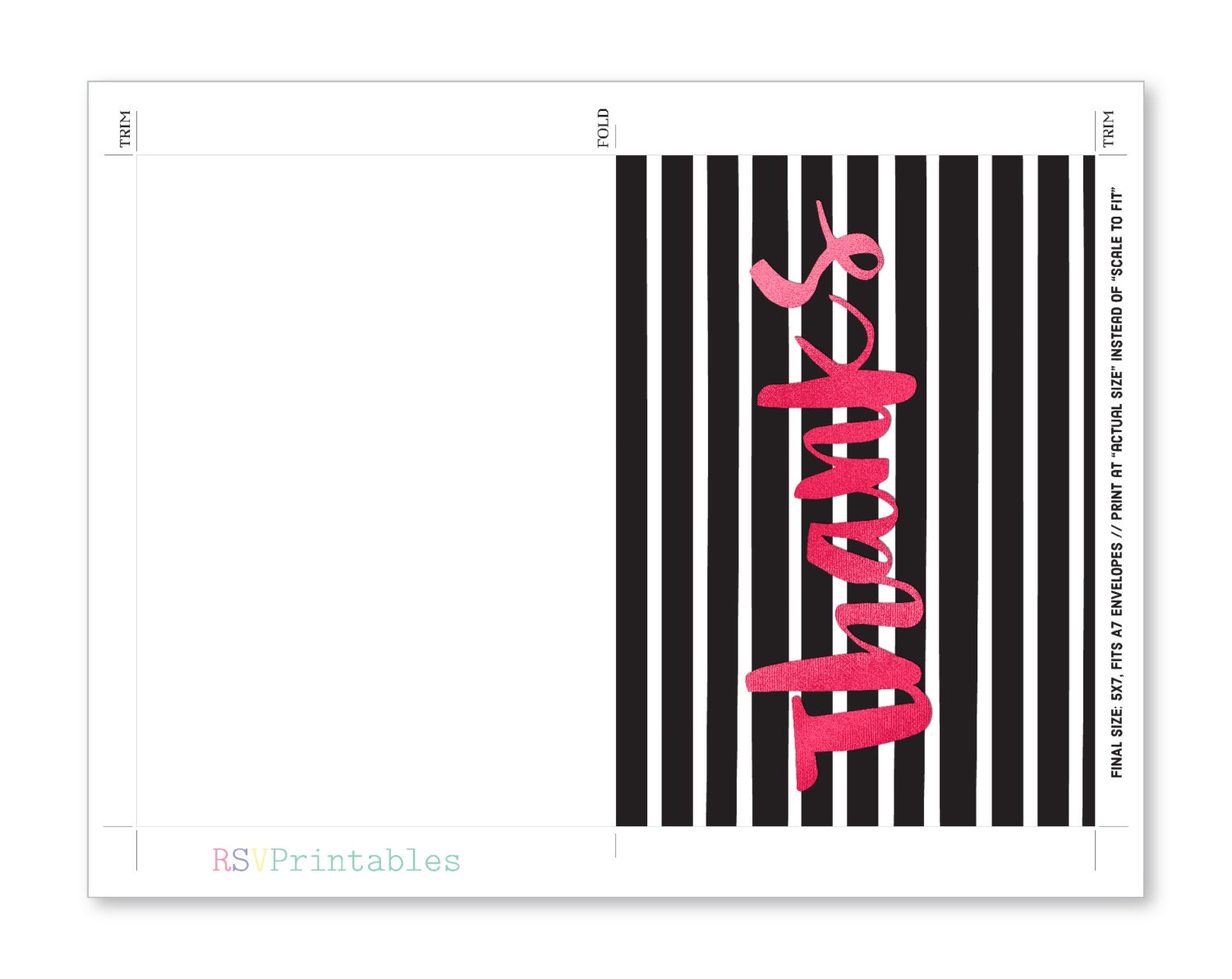Printable Thank You Card Bundle - Instant Download Gratitude Greeting ...